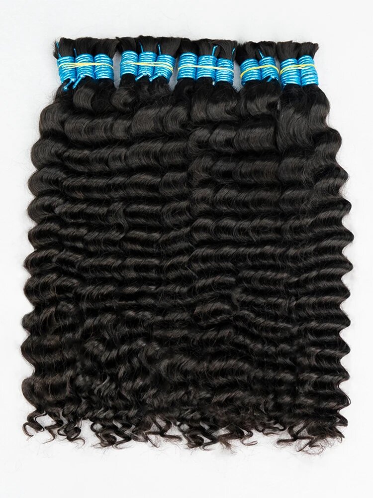 Натуральные волосы Shinehair, свободные волны, черные, Remy 18inches 45cm, 300g one head, deep