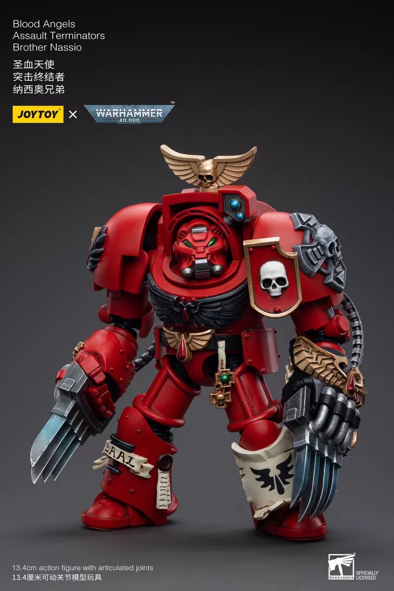 JOYTOY Warhammer 40K Кровавые Ангелы Штурмовые Терминаторы Brother Nassio Фигурка