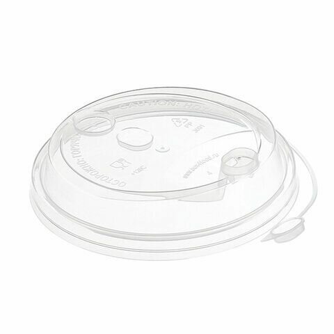 1000 шт. Крышка с питейником для бумажного стакана, диаметр 90 мм, глянцевая, прозрачная, полипропилен, взлп, 3001П
