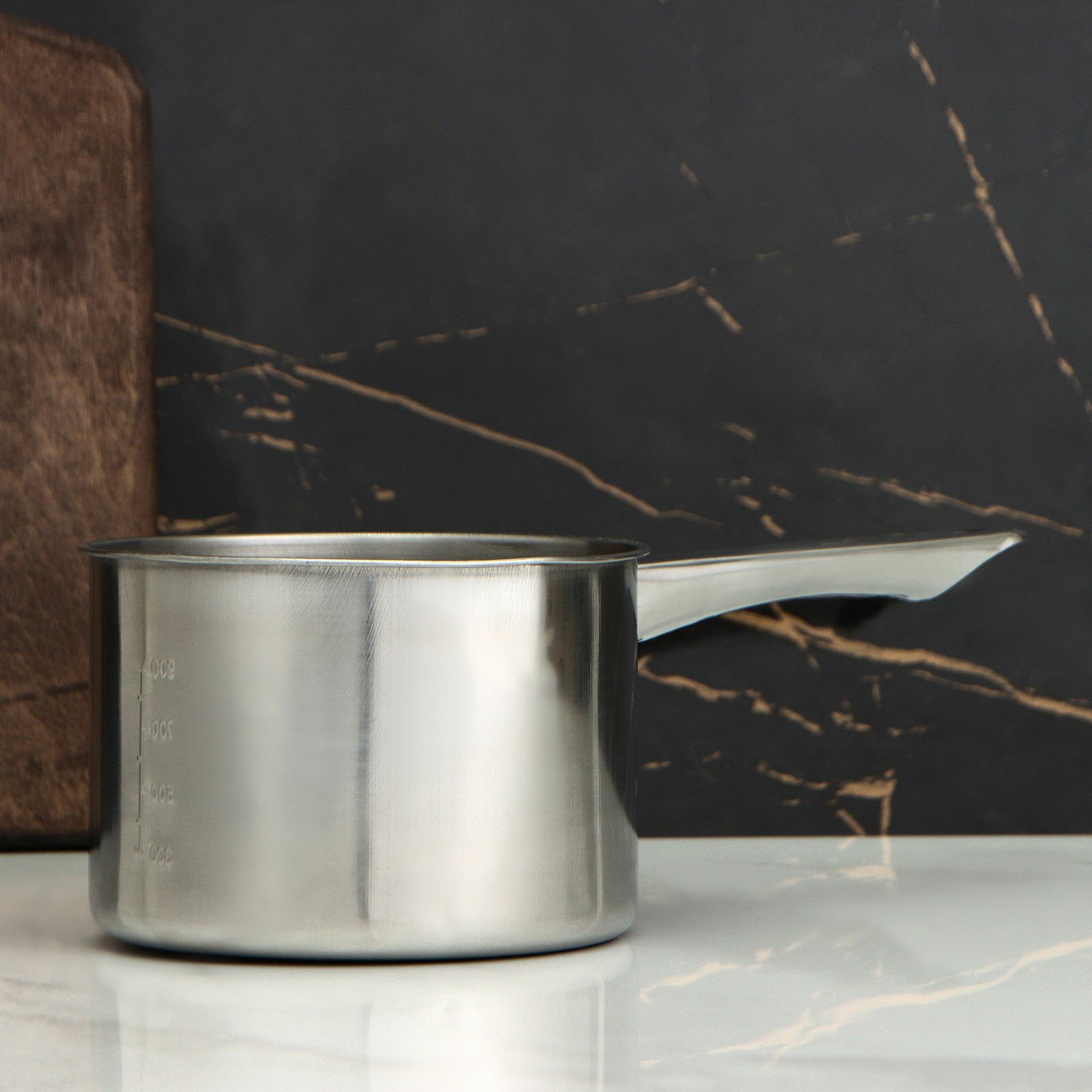 Ковш "Базис", 950 мл, d=14 см, с мерной шкалой, нержавеющая сталь