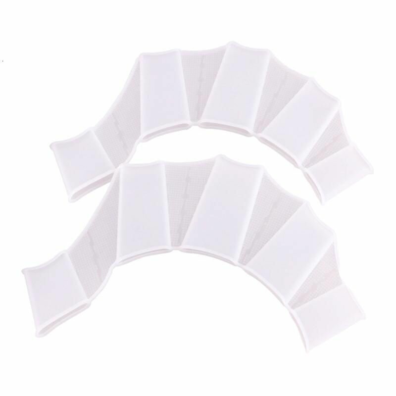 Силиконовые ласты для рук, 2 шт, Белый - M