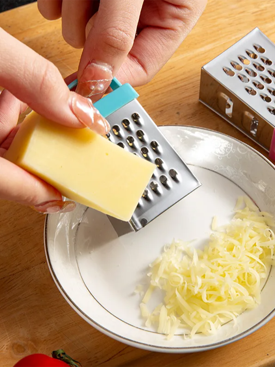 Мини-тёрка, нержавеющая сталь, для сыра, чеснока/шоколада/орехов, серебристая