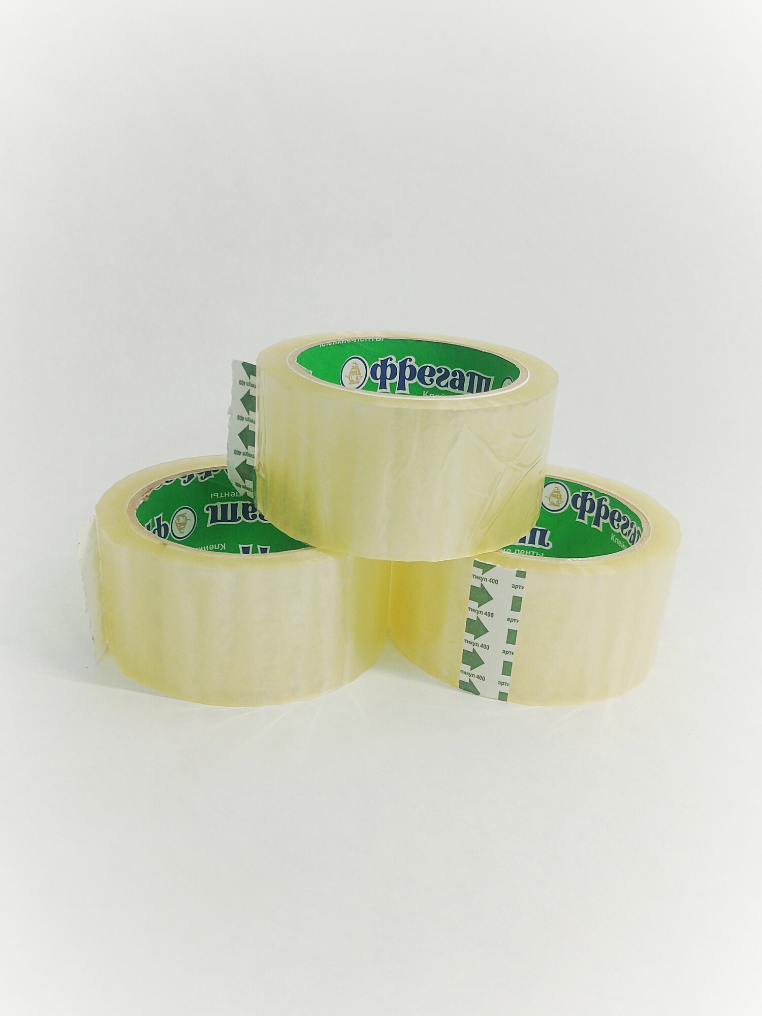 Скотч упаковочный прозрачный, 48 мм 66 м, 1 шт, толщина 45 мкм, Россия