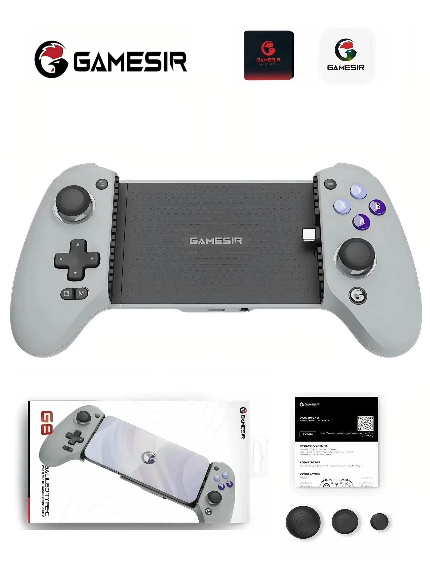 GameSir G8 Galileo Gamepad игровой контроллер с джойстиком эффекта Холла для iPhone 15 Android облачные игры