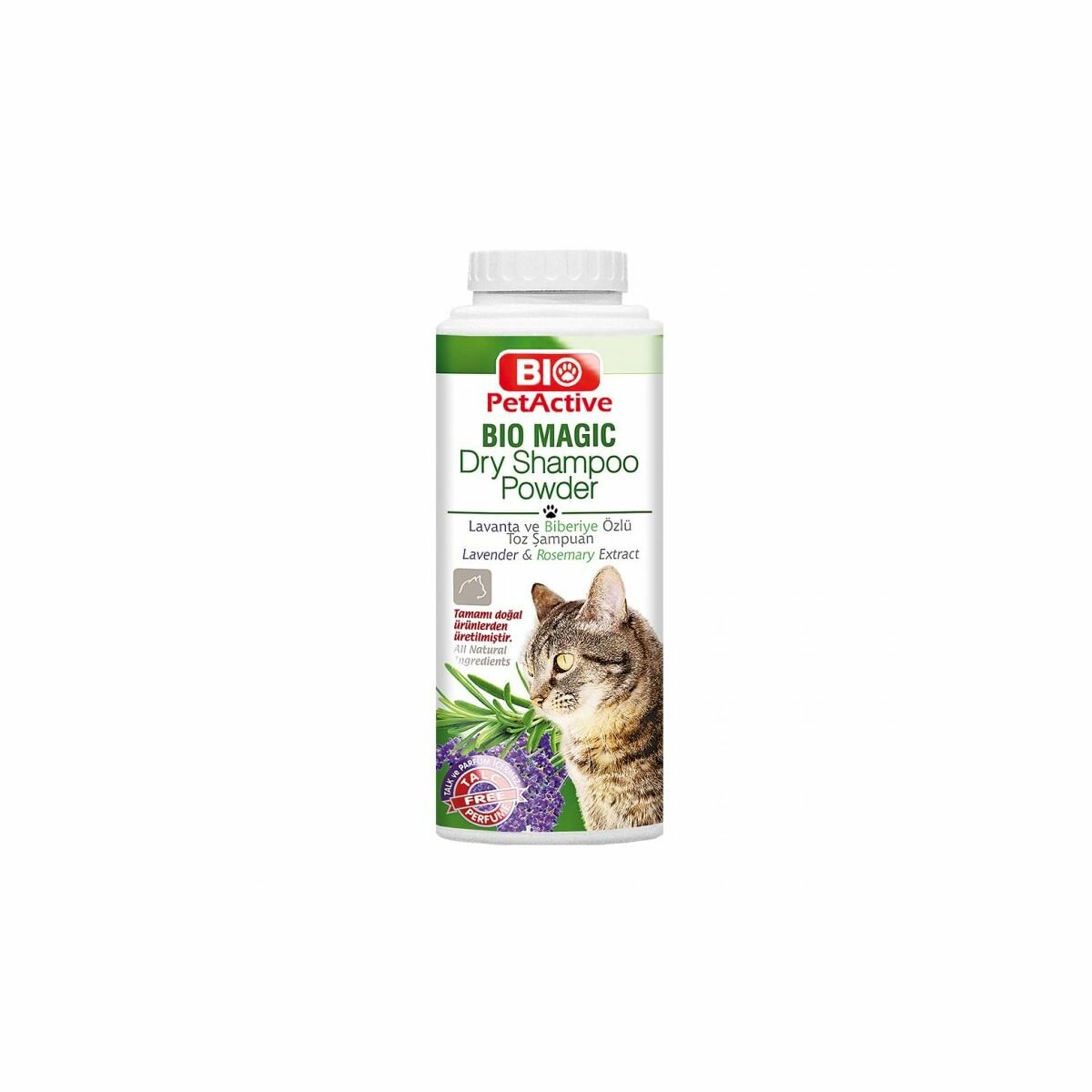 BioPetActive Сухой шампунь Bio Magic Powder для кошек с экстрактом Лаванды и Розмарина, 150 гр