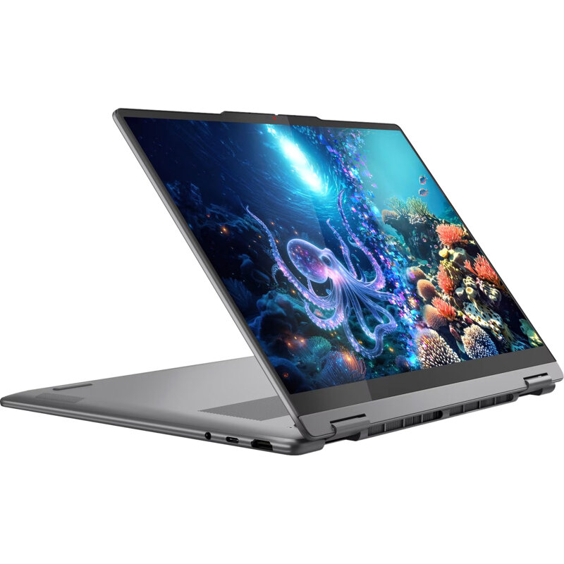 Lenovo Ноутбук Lenovo Yoga 7 2-in-1 14ILL10 83JQ00D0SA (Core Ultra 5 226V-2.10ГГц-NPU, 16ГБ, 512ГБ SSD, Arc Graphics, WiFi, BT, WebCam, 14.0 1920x1200 OLED глянц. сенсор, W11 Pro), серый
