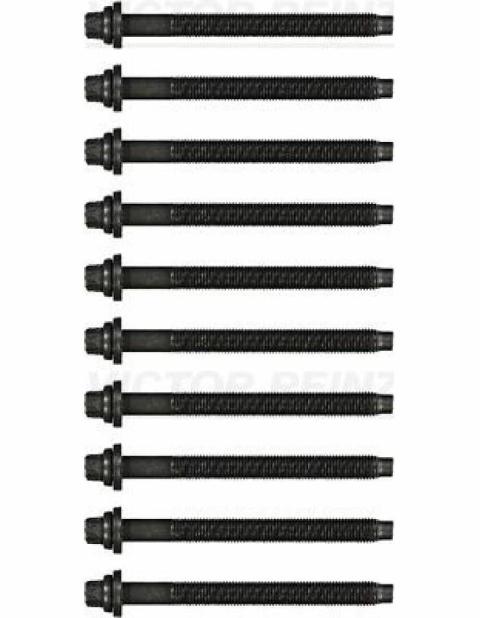 Комплект болтов ГБЦ 10 штук VICTOR REINZ 14-32233-01 CITROEN Berlingo/C4/C5/C6/C8/C-Crosser/Jumper/Jumpy/Xantia/Xsara 2.0HDi/2.2HDi 9