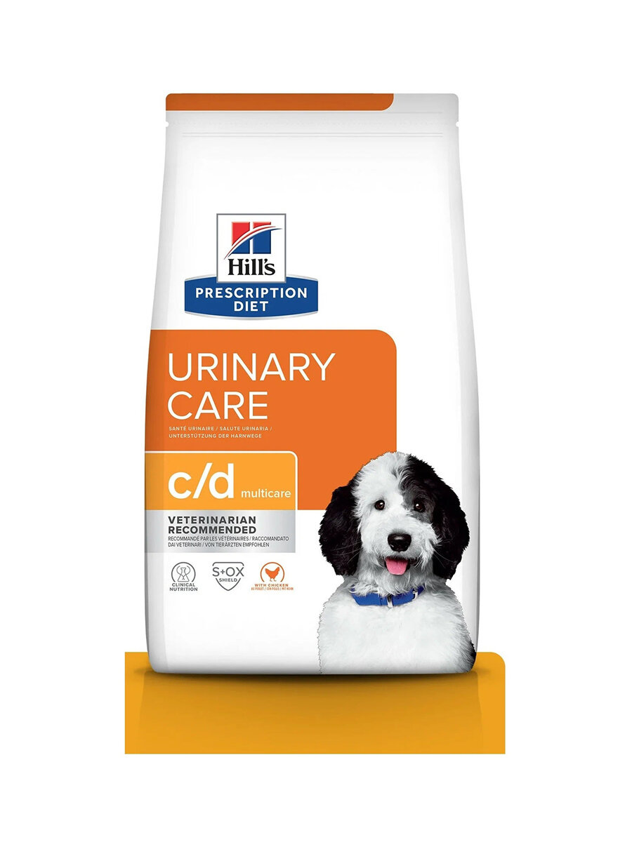 Сухой лечебный корм Hill's Prescription Diet c/d Multicare для собак при мочекаменной болезни, курица, 1,5 кг