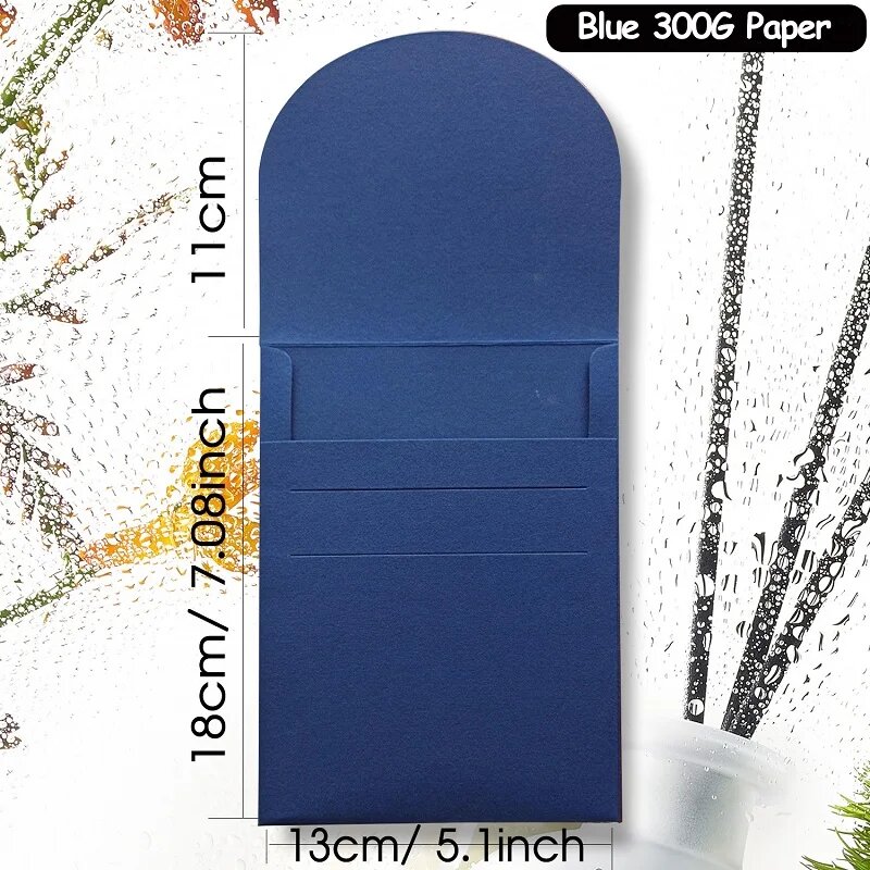 Конверты KAZUO A6 300г, черные/белые/синие Синий, 30pcs 18x13cm-C