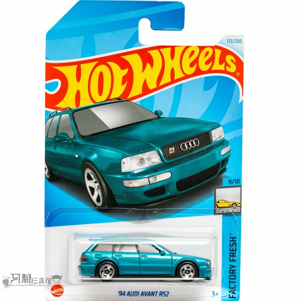 Hot Wheels 2022P Audi RS2 Avant, Литая модель автомобиля 1:64(133-AUDI AVANT RS2 зеленый)