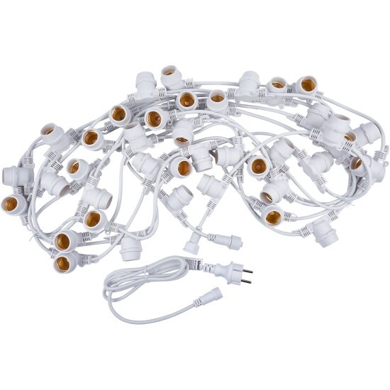 Гирлянда Белт-лай Uniel UDL-K110 40/E27/10M IP65 WHITE BELT-LIGHT 10м + 1,5м сетевой шнур