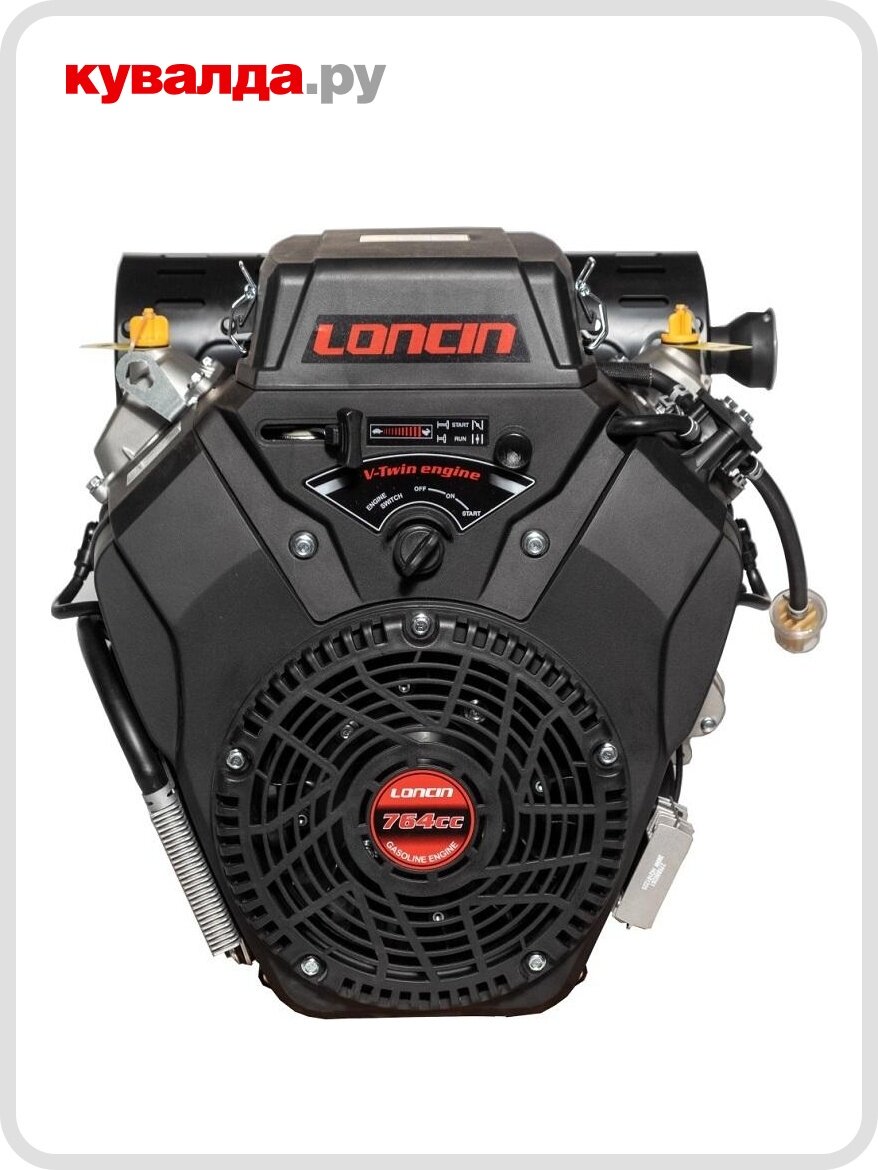 Бензиновый двигатель LONCIN LC2V80FD (H type) D25 20А 30 л. с. (вал 25 мм, 20А, ручной/эл. стартер)
