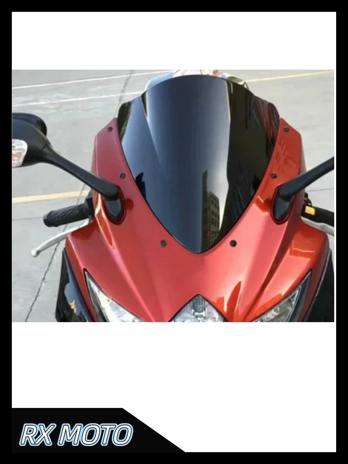 Лобовое стекло Suzuki GSXR600/GSXR750 K8 2008-2010 — двухслойное черное из АБС-пластика, 1 шт для мотоцикла, замена
