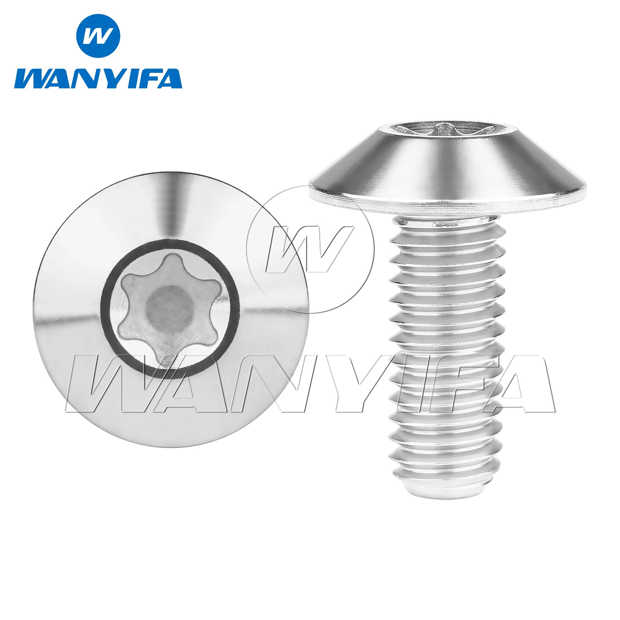 Wanyifa Титановые болты M4/M5/M6 Torx для велосипеда M6, Titanium, 12mm