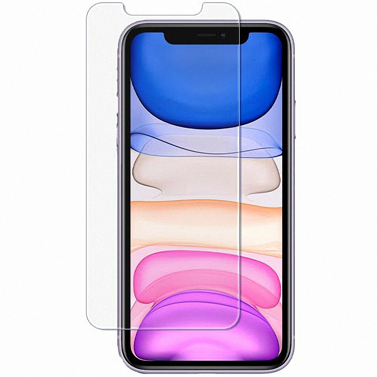 Защитное стекло для Apple iPhone 11 прозрачное на плоскую часть экрана
