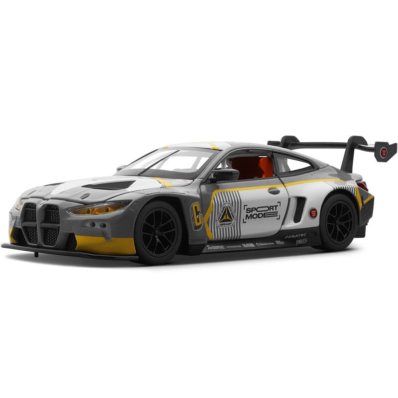 1:24 BMW M4 GT3 гоночная модель из сплава, звук, гладкий и изысканный орнамент, игрушечный спортивный автомобиль