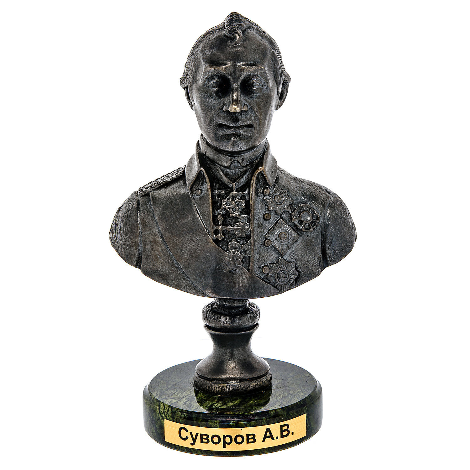 0027354 Бронза Сувенир бюст "суворов"