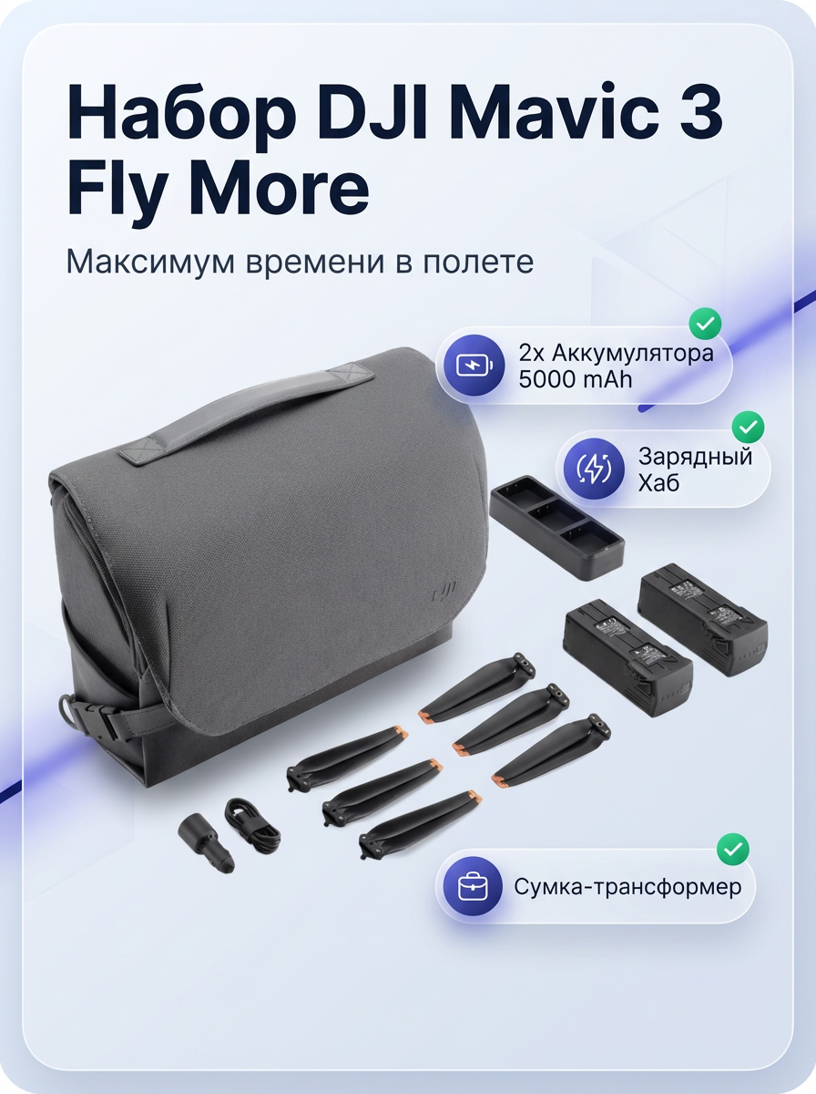 Комплект аксессуаров DJI Mavic 3 Fly More Kit 5000 mAh