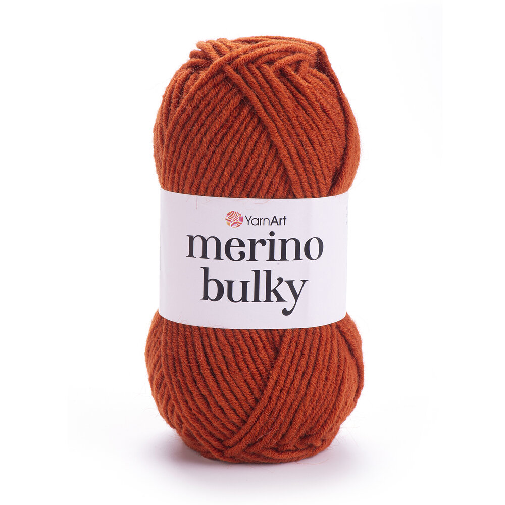 Пряжа для вязания YarnArt Merino bulky 3027 терракот 100 гр/100 м 25% шерсть, 75% акрил
