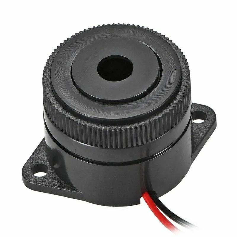 Сигнал открытой двери 12V — активный электронный зуммер 90 дБ для авто, монтаж 34 мм, провод 15 см