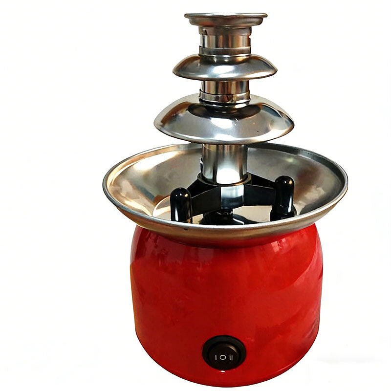 Трехслойный шоколадный фонтан, плавильная камера, шоколадный водопад, автоматическая машина для подачи горячего шоколада, миксер с поддоном для фруктов 1z