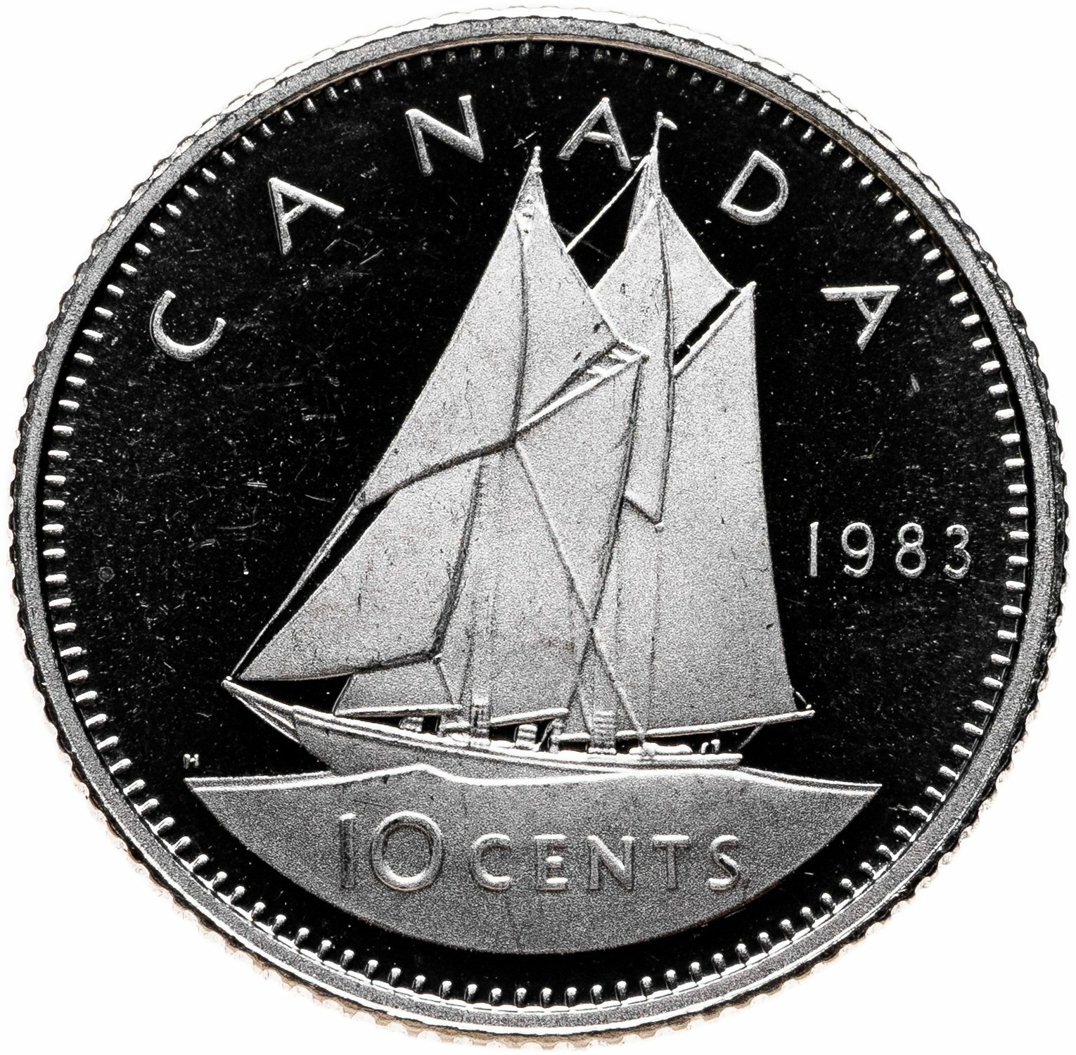 Канада 10 центов cents 1983, Никель, в сохранности Proof