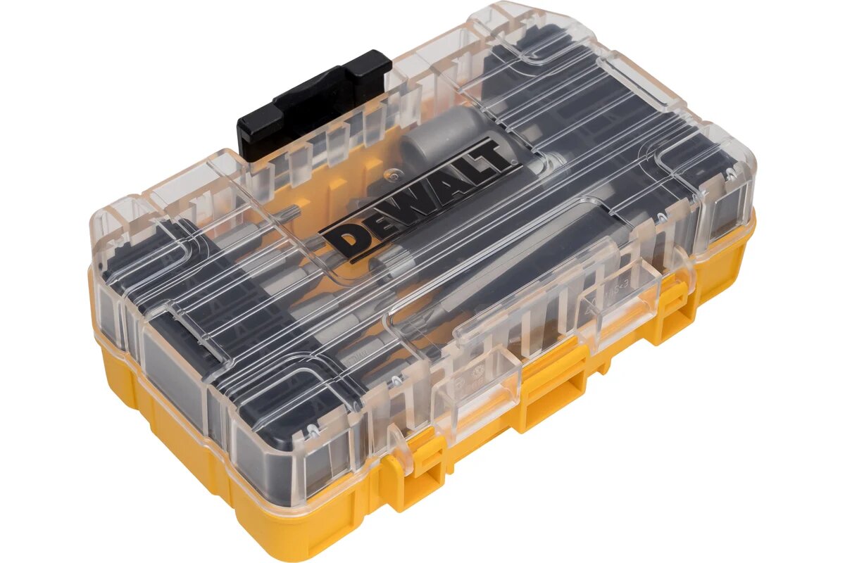 Набор бит и насадок Dewalt DT70702‑QZ 40 шт, PH1/PZ2/T15/Т30, длина 25–89 мм, с держателем магнитным и футляром.