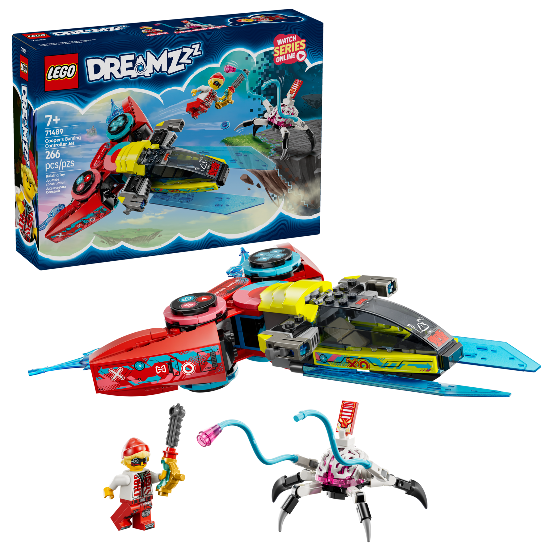 Конструктор LEGO DREAMZzz 71489 Игровой реактивный самолёт-контроллер Купера, 226 дет.