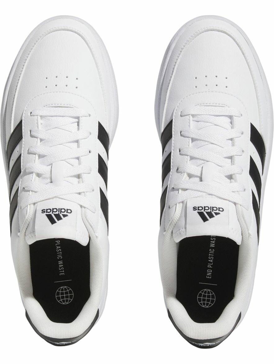 Кеды adidas BREAKNET 2.0, полнота F, размер 10 UK, белый/черный — фото 1