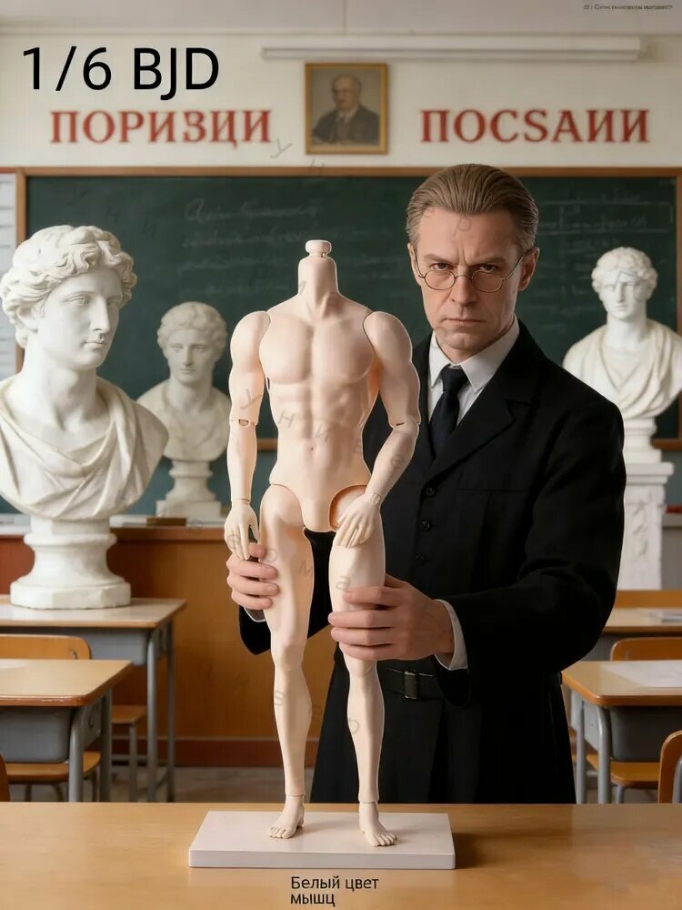 Высококачественное тело куклы /мужское тело куклы с 6 баллами/31 см
