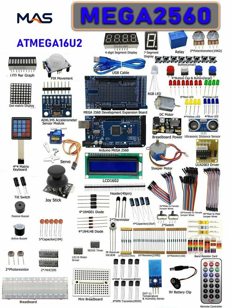 MEGA2560 Arduino набор Для Программирования С Ардуино Kit