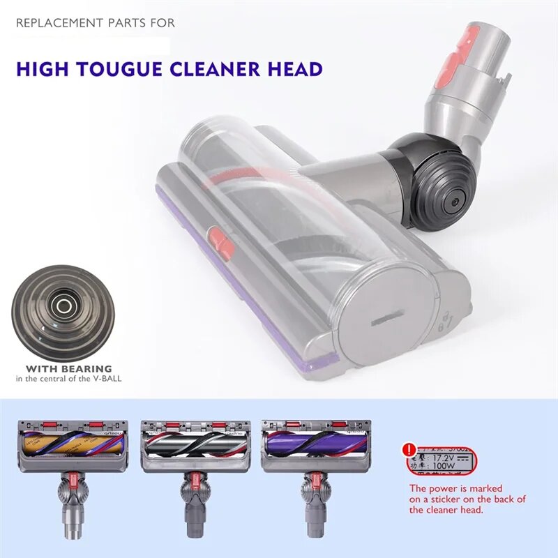 KEOL-Direct Drive всасывающая головка шарнирный адаптер для Dyson V10 V11 V15 100 Вт аксессуары для пылесоса V-образное шаровое колесо