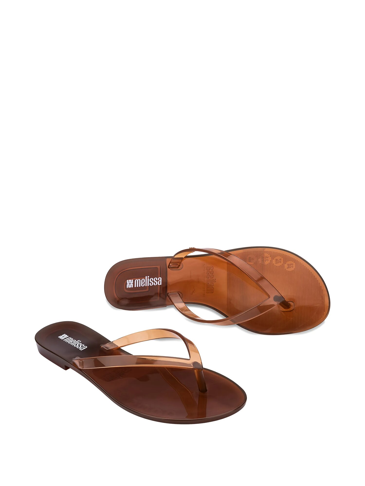 Шлёпанцы melissa Harmonic Jelly flip-flops, размер 35,5, коричневый — фото 1