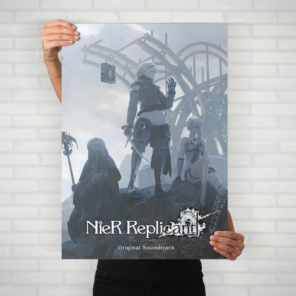 Плакат на стену для интерьера Ниер Репликант (Общее 2) - Постер по игре NieR RepliCant формата А2 (42x60 см)