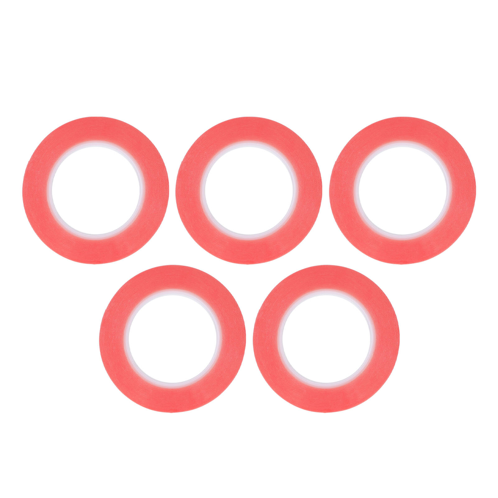 5 шт. Двусторонняя клейкая лента, прочная, съемная, суперклейкая, из ПЭТ, для рукоделия, подарочной упаковки, красная, 3 мм.