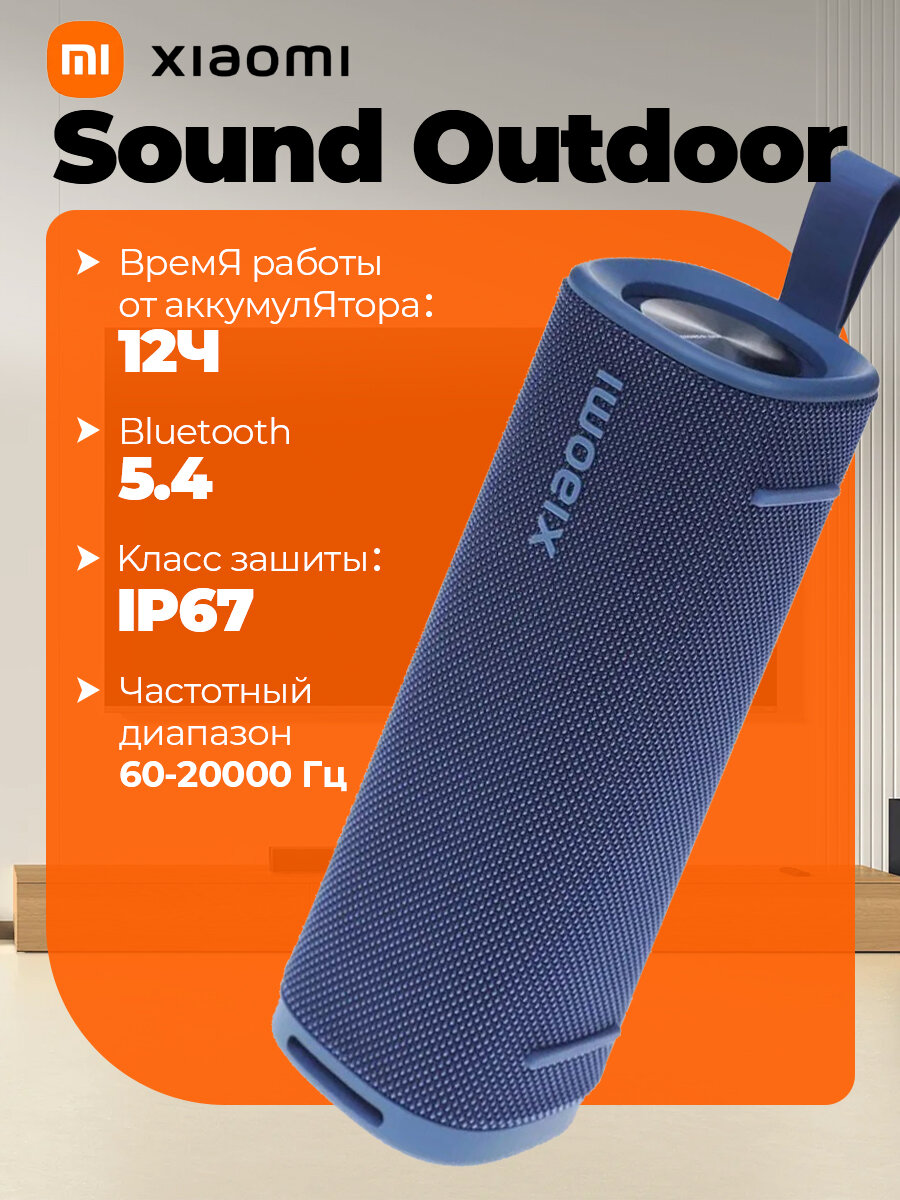 Портативная колонка Xiaomi Sound Outdoor 30W,(QBH4265GL), синий