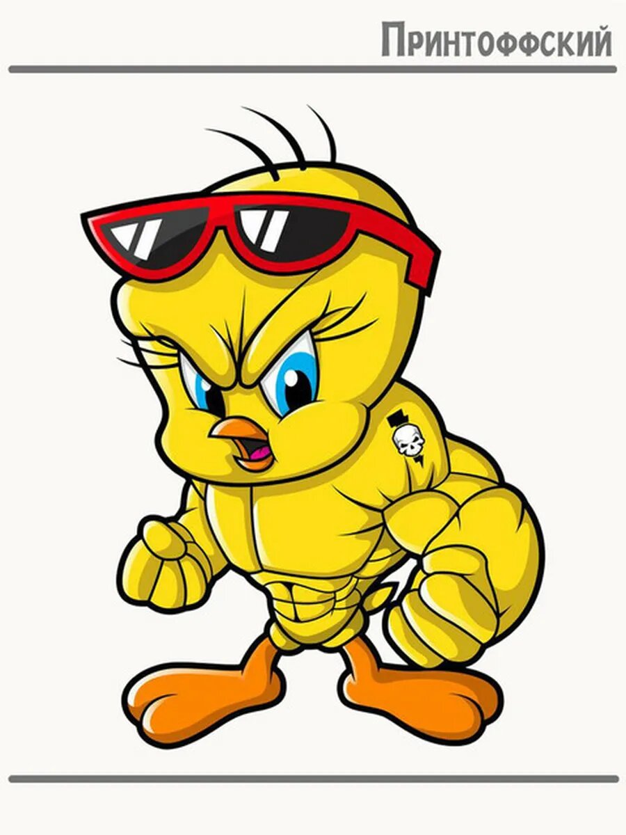 Термонаклейка для одежды и аксессуаров DTF-печать «looney tunes» персонаж твити tweety