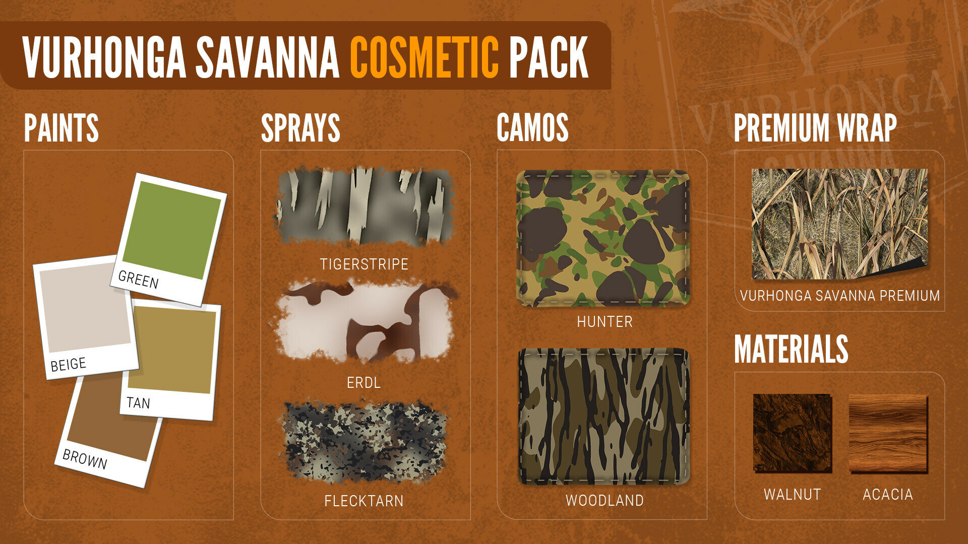 TheHunter: Call of the Wild - Vurhonga Savanna Cosmetic Pack DLC PC Steam Ключ (valid until March, 2027)