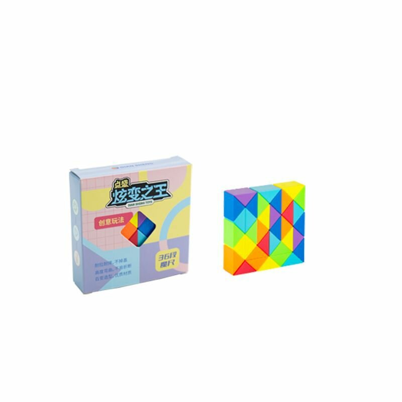 Волшебная линейка Diansheng Rainbow Magic, 36 цветов, с кубиком Рубика, для детского сада