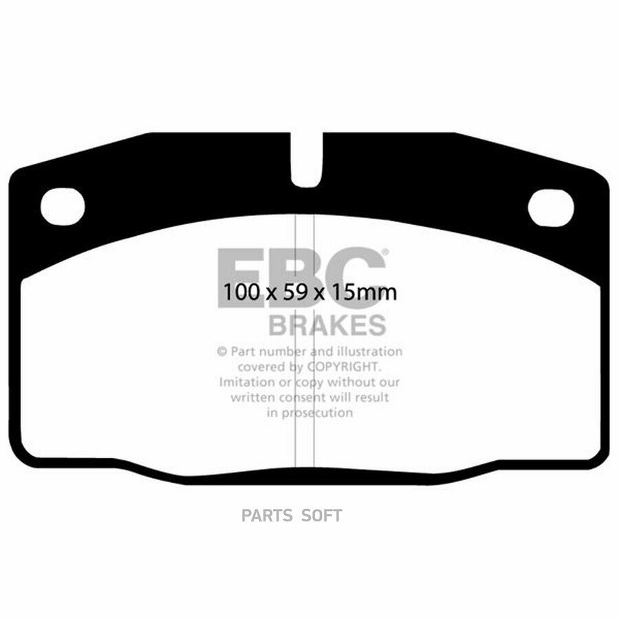 Накладки тормозные от официального дистрибьютора, EBC-BRAKES, артикул DP325