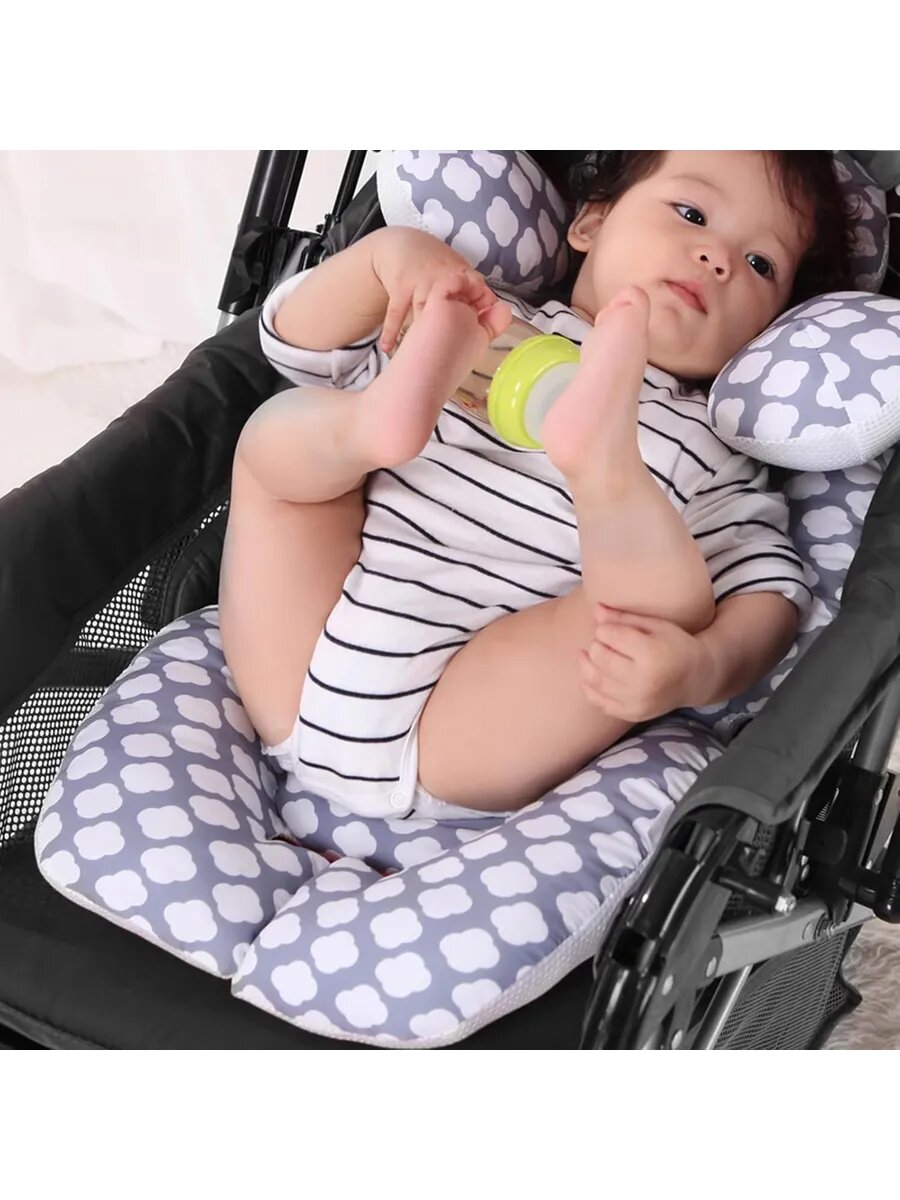 Матрасик в коляску прогулочную двусторонний с подушкой для г