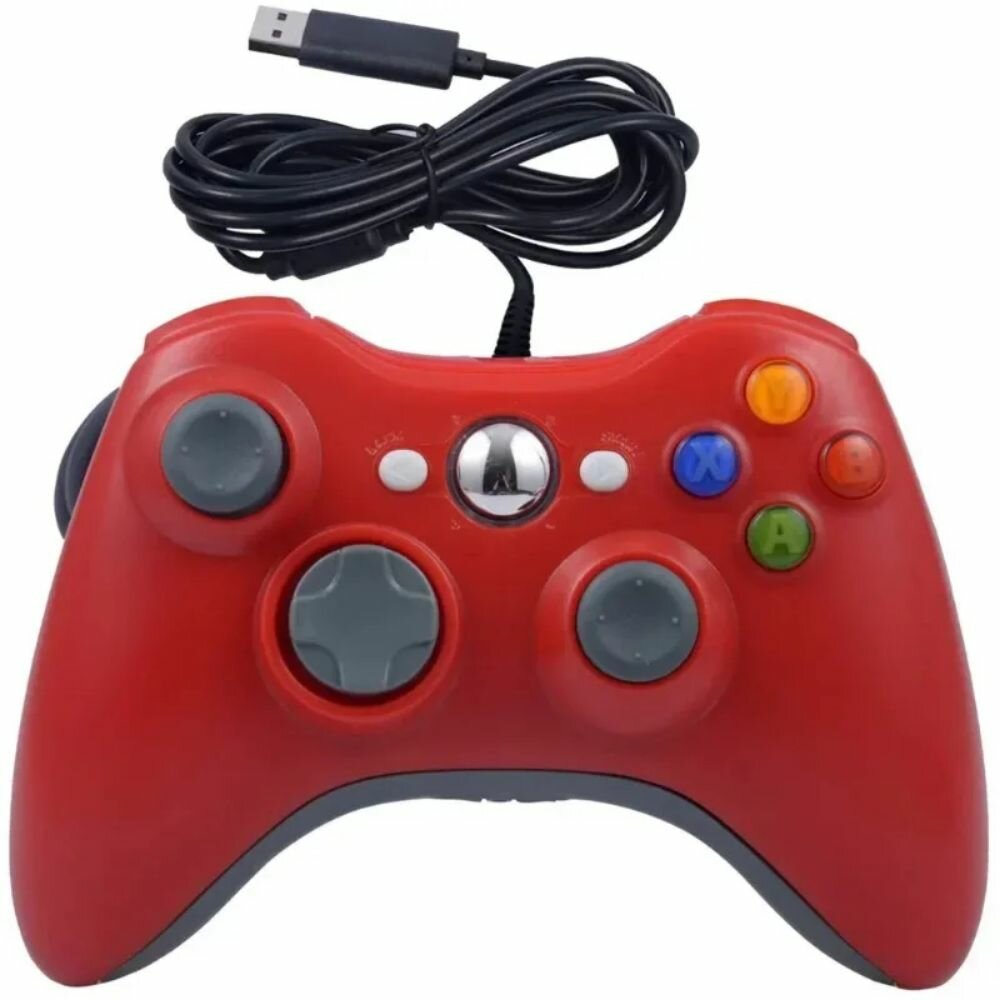 Проводной контроллер с USBкабелем геймпад для консоли Xbox 360 джойстик игровой удобный качественный