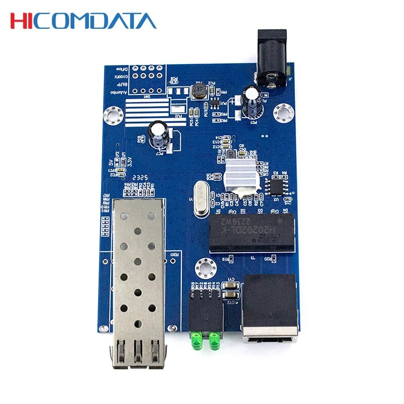 10/100/1000M 1 оптоволоконный порт и 1 гигабитный медиаконвертер RJ45, печатная плата, PCBA SFP