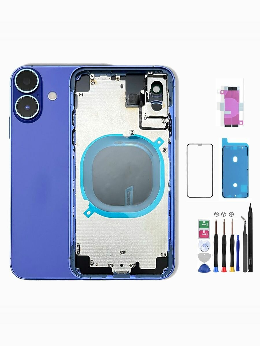 DIY комплект задней крышки, совместим с iPhone 11 до 16, для самостоятельной замены с инструментами