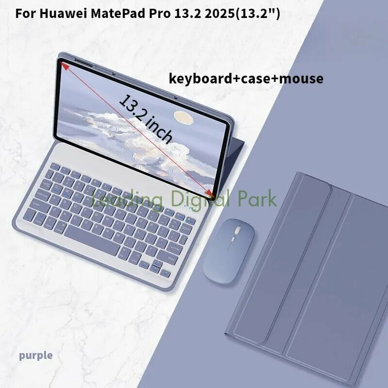 Совместимо с Huawei MatePad Pro 13.2 2025( 13.2inch )PaperMatte Edition, защитный чехол для планшета с магнитной клавиатурой поддерживает языки: английский + русский
