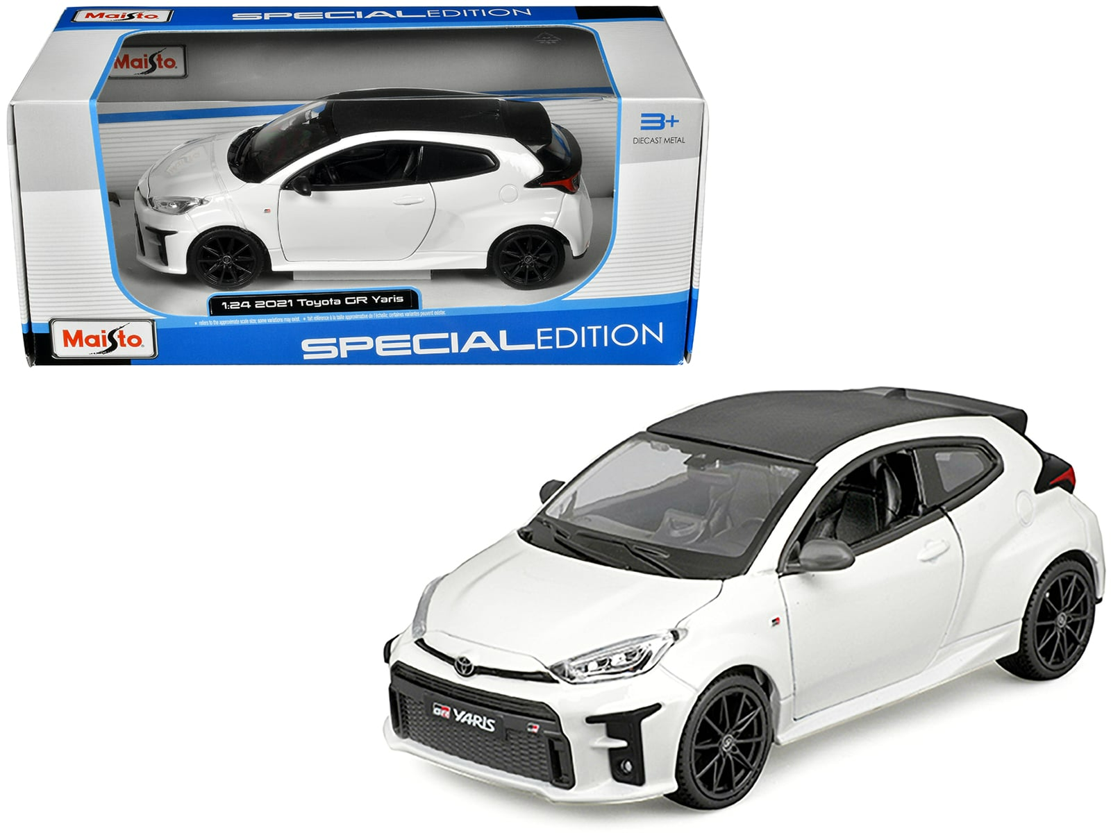 Машинка Maisto 1/24 2021 Toyota GR Yaris цвет белый (32909) для детей от 3х лет
