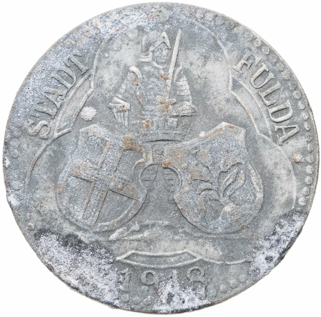 Германия, Фульда 50 пфеннигов 1918, Железо, в сохранности F-VF