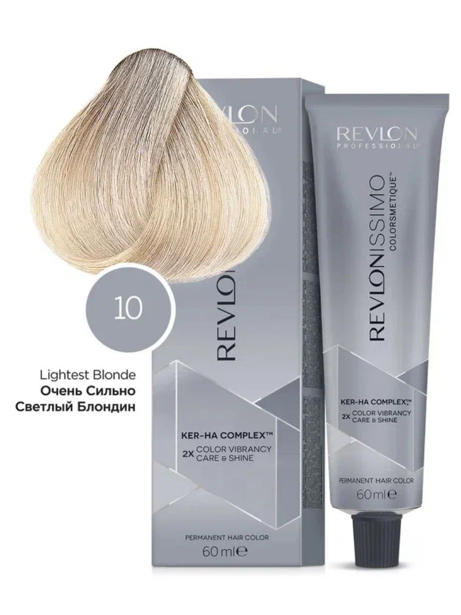Краска для волос Revlon Professional Revlonissimo Colorsmetique Care & Shine, гиалуроновой кислотой перманентная, 10