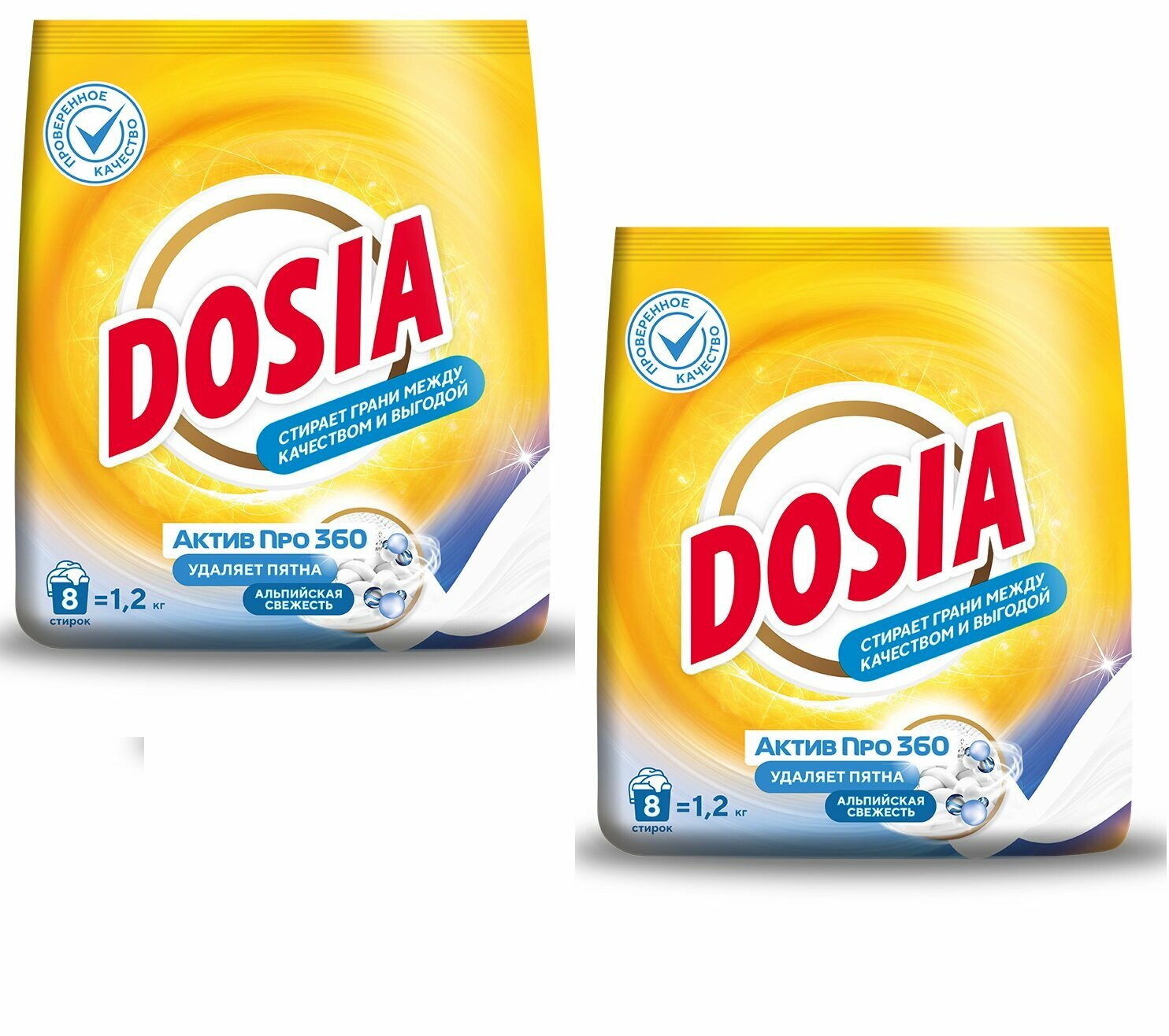 Порошок Dosia Optima для стирки Альпийская Свежесть, 1200г 2шт