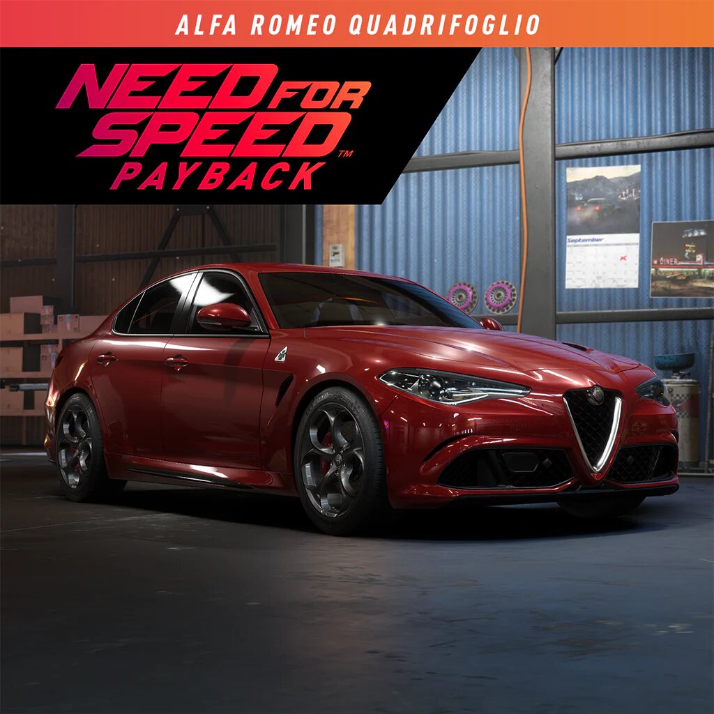Дополнение Need for Speed Payback: Alfa Romeo Quadrifoglio, цифровое издание PlayStation 4, регион Турция / код пополнения баланса